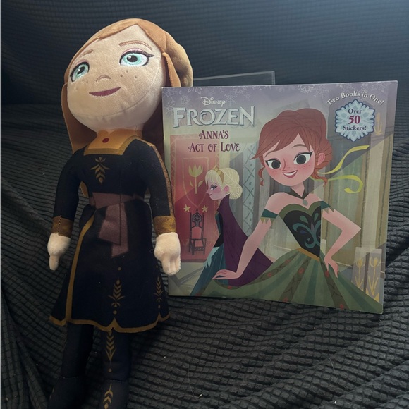 Disney | Toys | Disney Frozen 2 Anna Plush And Storybook Set Complete ...